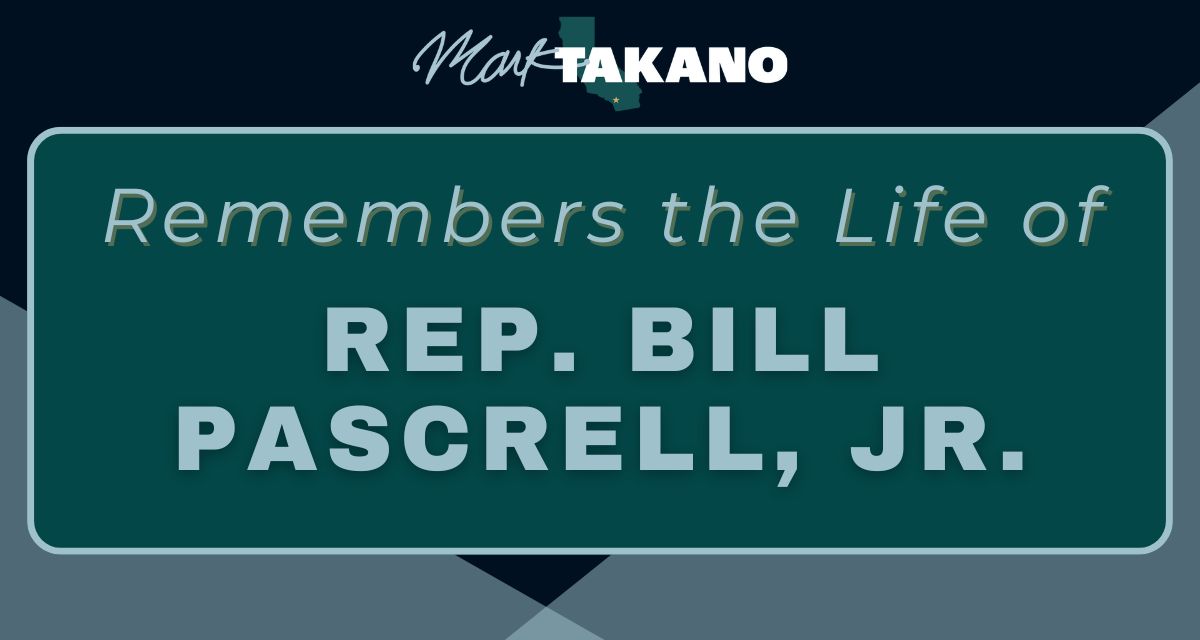 Rep. Takano Remembers the Life of Rep. Bill Pascrell, Jr. | U.S ...