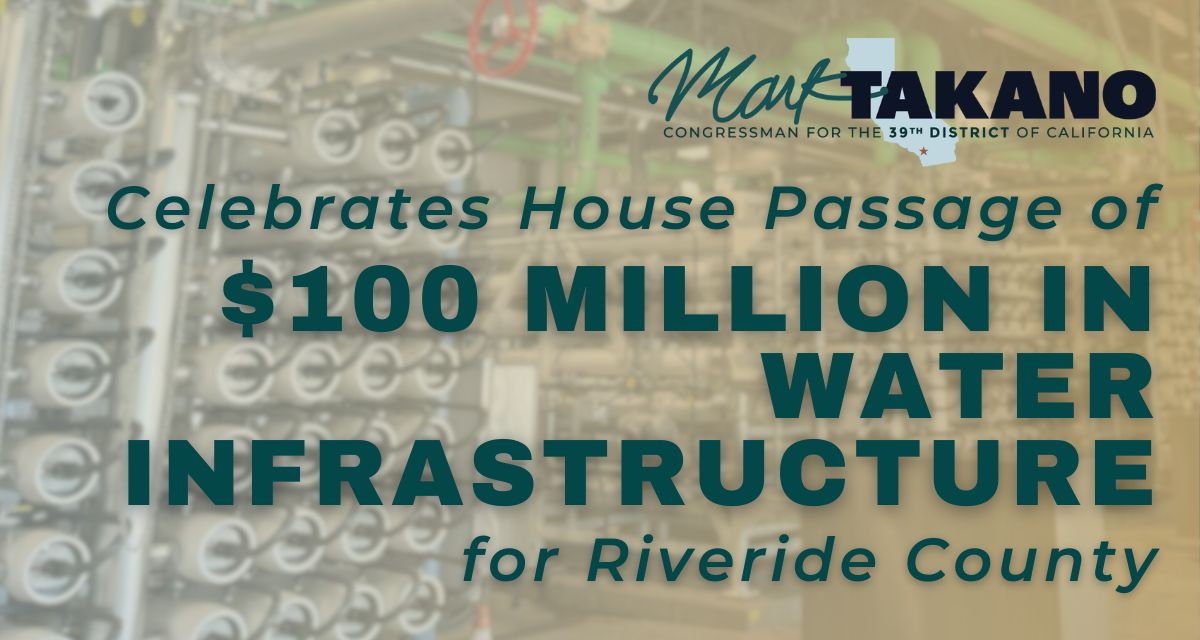 House Passes $100 Million in Water Infrastructure Upgrades for ...
